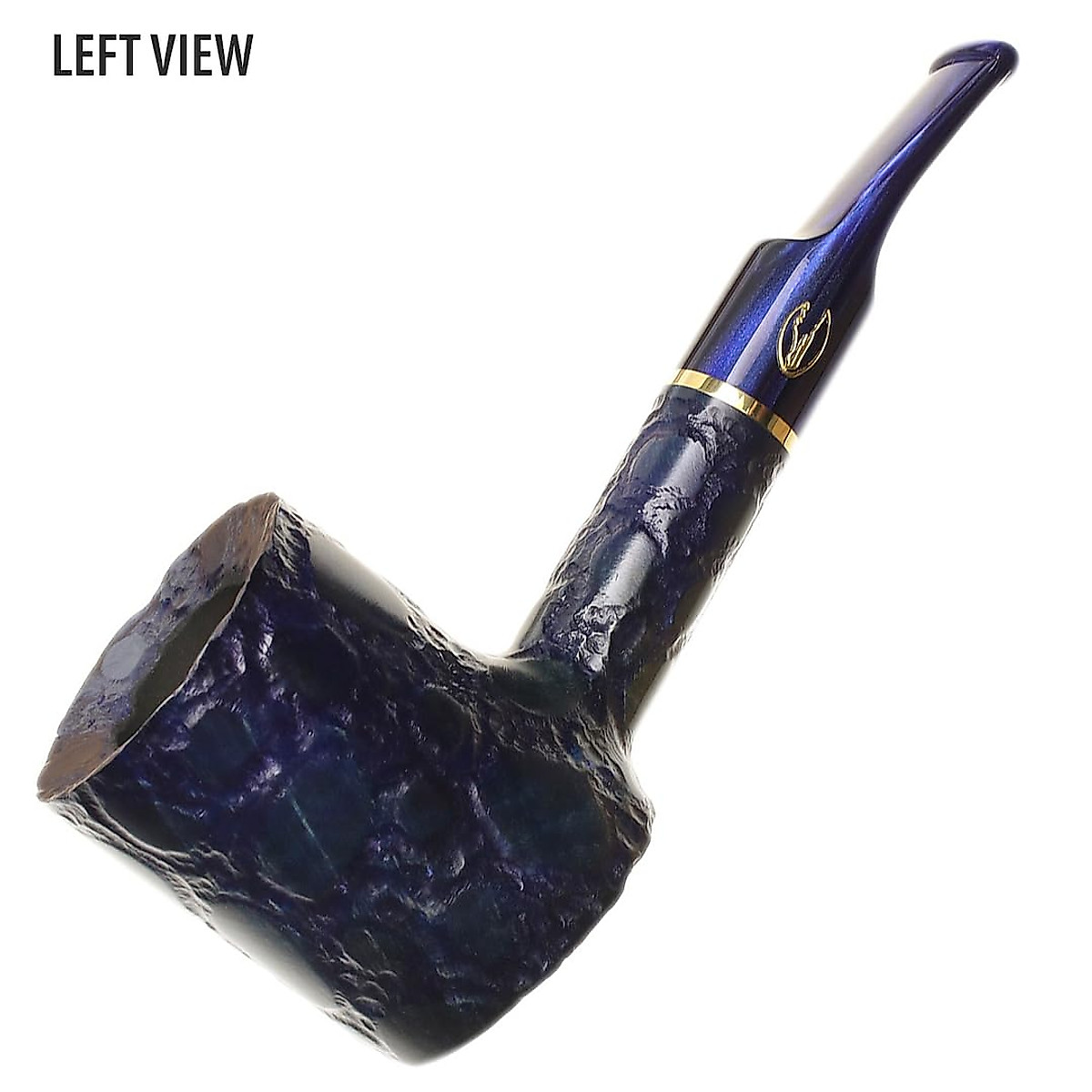 Alligator Savinelli Pipe - Briar Tobacco Pipe, Italian Artisan Pipe, Handmade Tobacco Pipe, Small Lightweight & Hand Crafted Wooden Tobacco Pipes, Straight Pipe, 6mm, Blue, 311 KS