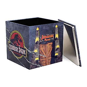 Jurassic Park Tin Storage Box Cube Organizer With Lid | 4 Inches