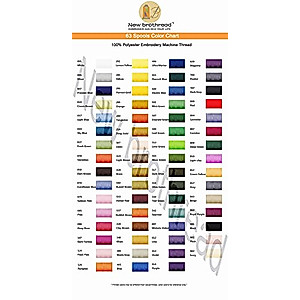 New brothread 63 Brother Colors Polyester Embroidery Machine Thread Kit 500M (550Y) Each Spool for Brother Babylock Janome Singer Pfaff Husqvarna Bernina Embroidery and Sewing Machines