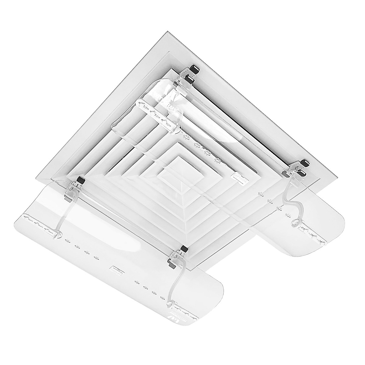 WITFORMS/SQUARE - Adjustable AC air deflector suitable for central air conditioner's square outlets. Enhance cooling and heating circulation