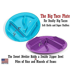 Jarratt Industries Big Taco Plate, Made in the USA, Designed