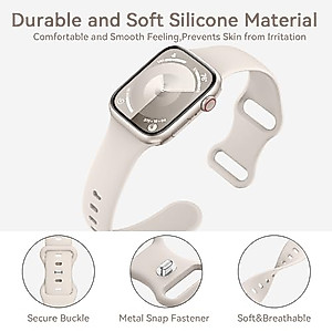 4 Pack Sport Bands Compatible with Apple Watch Bands Series 9, Watch Band for Women 38mm 40mm 41mm 42mm 44mm 45mm 49mm,Soft Silicone Waterproof Strap for iWatch Bands SE 8, 7, 6, 5, 4, 3, 2, 1