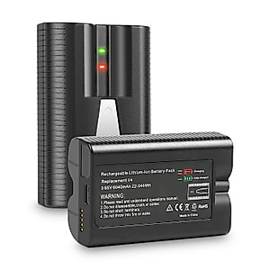 Replacement for Ring Battery Compatible with Ring-Doorbell-Camera 2/3/4/3plus, Stick Up Cam Battery (2nd and 3rd Gen), Spotlight Cam and Peephole Cam, 2Pack Rechargeable 3.65V 6040mAh Battery