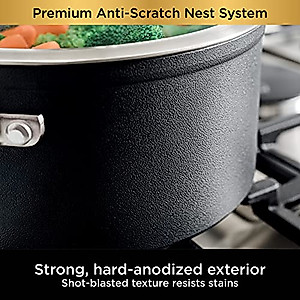 Ninja C50020 Foodi NeverStick Premium 8-Inch Fry Pan, Anti-Scratch Nest System, Hard-Anodized, Nonstick, Durable & Oven Safe to 500°F, Slate Grey