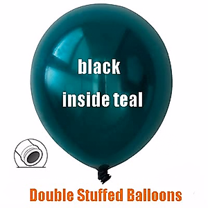 Oopat DIY Metallic Emerald and Teal Balloon Garland Arch Kit Engagement Anniversary Communion Graduation 30th Birthday Event Backdrop Party Decoration (Emerald and Teal)