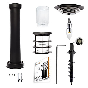 Gama Sonic Solar Pathway Light, Stainless Steel Bollard LED Lamp, Waterproof Outdoor Landscape Lights (GS-214)