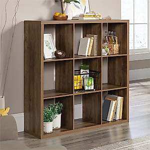 Sauder Miscellaneous Storage Engineered Wood 9-Cube Organizer in Rural Pine