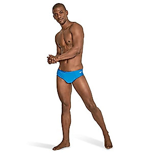 Speedo Men's Standard Swimsuit Brief Eco ProLt Adult, Solid Blue, 30