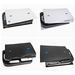 Face Plates Cover Skin Shell Panel for PS5 Console,Protective Shell Faceplate Cover for PS5 Console,Disc Edition and Digital Edition Replacement (Disc Edition Red)