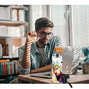 Amgkonp 22oz Sublimation Blanks Tumbler Sports Water Bottle Stainless Steel Vacuum Flask,Double Wall Insulated Thermos with Shrink Wrap Film,Sublimation Coating for Heat Press（8Pack）