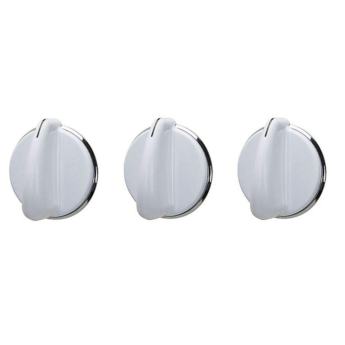 Replacement for (3) Washer Knob for GE Kenmore White Silver Control