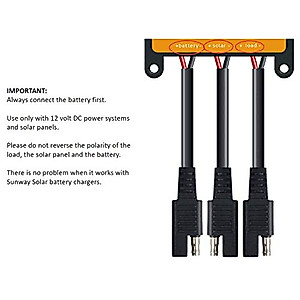 Sunway Solar Panels Charge Controller 12V Battery Regulator 7A for Safe Protection of 12Volt Solar Power Battery Charger, Solar Trickle Charger & Maintainer and Solar Powered System Kit