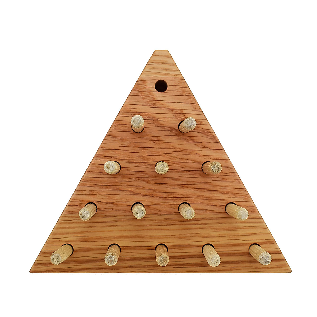 Solid Oak Wooden Peg Game Tricky Triangle by Cauff