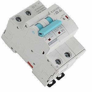 Circuit Breaker AC 230V Din Rail Mount Automatic Reclosing Leakage Air Switch for Households Factories (40A)