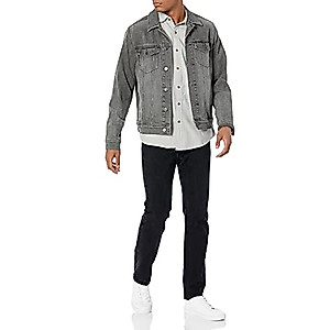 Amazon Essentials Men's Long-Sleeve Flannel Shirt, Regular-Fit, Two Pockets, Light Grey Heather, X-Large