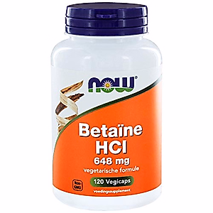 Now Foods Betaine HCl, 648 mg , 120 Capsules(Size: 120)
