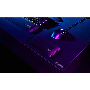 Glorious Mouse Mat/Pad - Large, Wide (XXL Extended) Black Cloth Mousepad, Stitched Edges | 18inx36in (G-XXL)