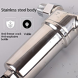 CJGS Prefilter - Spin Down Sediment Water Filter,Central Prefilter Whole House Water Filter Purifier System 3T/h for Whole House Reusable Spin Down Sediment Filter