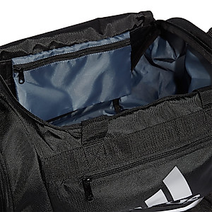 adidas Unisex Defender 4 Small Duffel Bag, Black/Silver Metallic, One Size