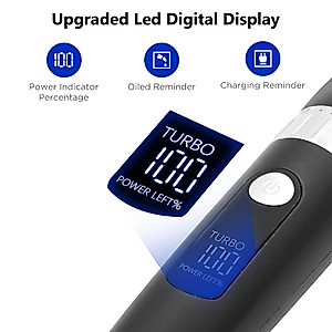 Corded & Cordless Hair Clippers for Men - MAXSHOP Rechargeable Barber Clippers Trimmers Hair Cutting Grooming Kit with LED Power Display