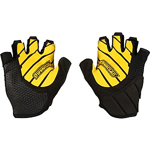 Ironclad PC Gaming Gloves, Precision Fit, Performance Silicone Grip, Moisture Wicking Construction, 1 Pair, ES-IPC-04-L, Black/Yellow, Large