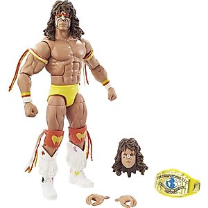 WWE Mattel Ultimate Warrior Royal Rumble Elite Collection Action Figure with Authentic Gear & Accessories, 6-in Posable Collectible Gift for Fans Ages 8 Years Old & Up,Multicolor