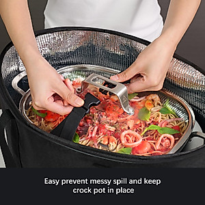 Omnikit Insulated Slow Cooker Carrying Bag - Travel Bag Carrier Compatible with Ninja Foodi Possible Cooker Pro MC1000, MC1001 - Multi Cooker Carry Bag Accessories Fit From 8.5 Qt To 10 Qt Slow Cooker