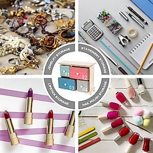 Zerodeko Cabinet Dresser Covered Makeup Organizer Makeup Vanity Desk Dresser Makeup Organizer Desk Storage Drawer Apothecary Cosmetic Holder Rustic Wood Storage Box Dressing Table