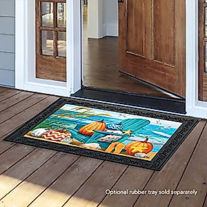 Briarwood Lane Fall at The Beach Doormat Autumn Nautical Pumpkins 30" x 18"