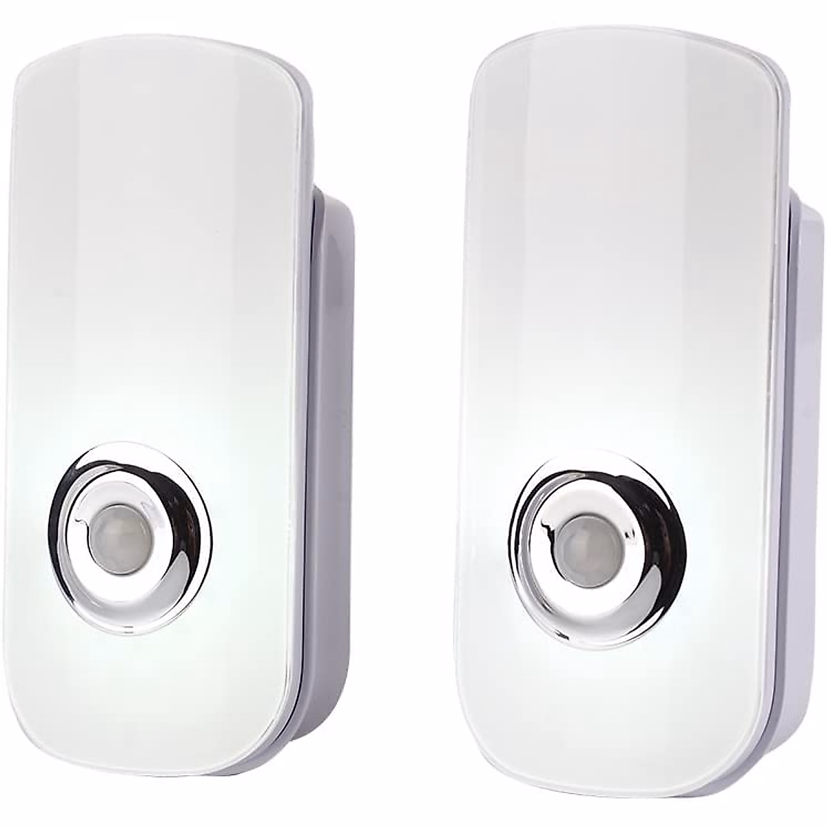 Bonashi 2 Pack LED Night Light Flashlight Motion Sensor Cut Light 3-in-1, Rechargeable Emergency Light, Auto Sensing Energy Saving Wall Mount Light Portable LED Torch White Small Size