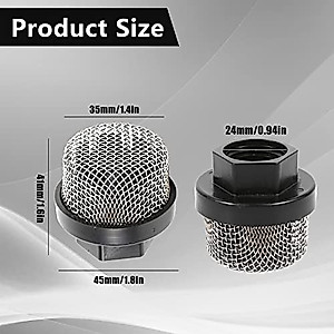 CDIYTOOL 6 Pcs Hose Inlet Strainer Filter, Inlet Suction Strainer Garden Hose Strainer Filter Pump Inlet Strainer Sprayer Filter 7/8 Thread for Garden Washers Water Filter Sprayer 390 395 495