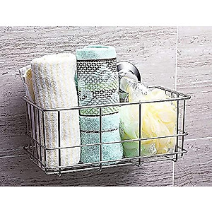 iPEGTOP Suction Cup Deep Shower Caddy Bath Wall Shelf & Soap Dish for Large Shampoo Shower Gel Holder Bathroom Storage