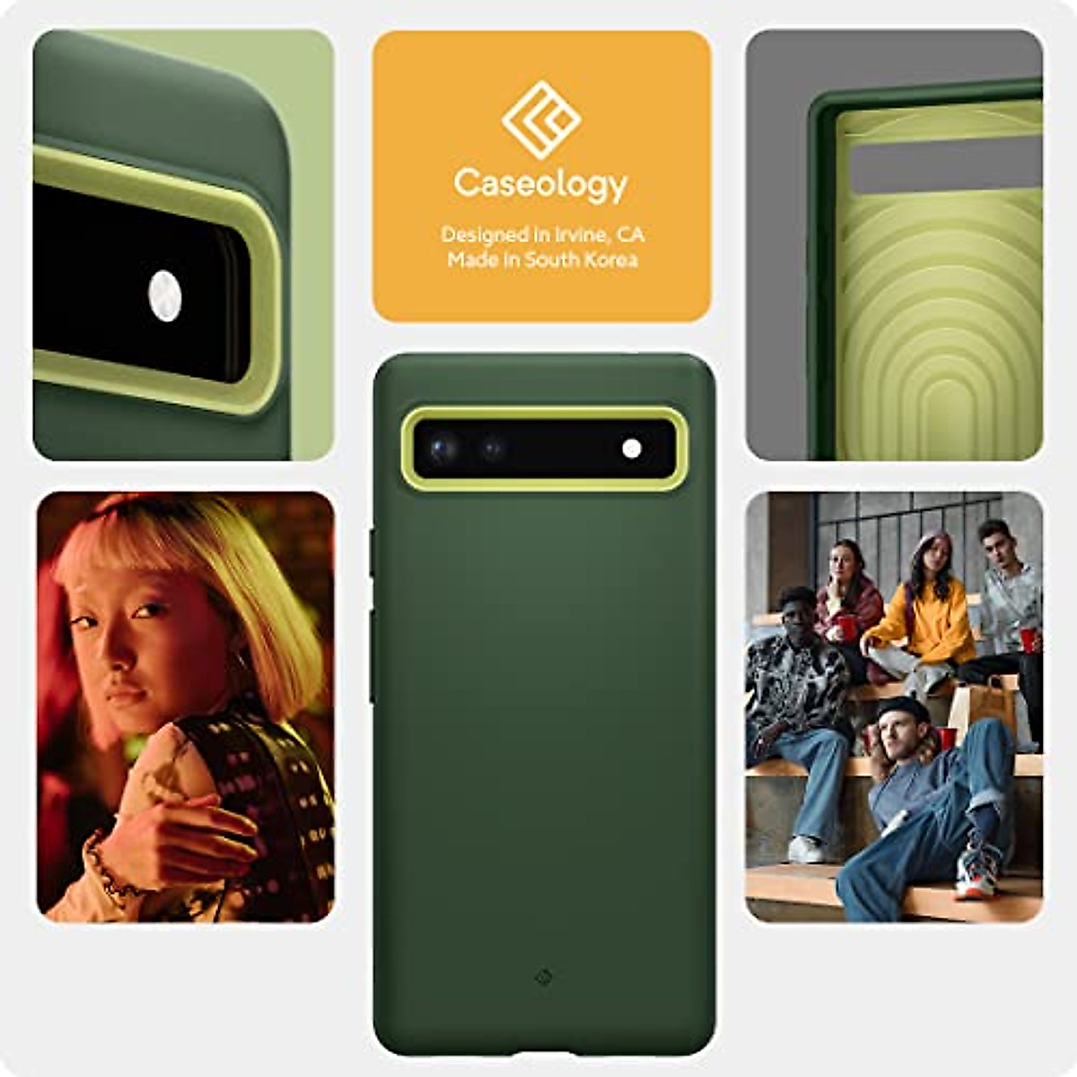 Caseology Nano Pop Silicone Case Compatible with Google Pixel 6a Case 5G (2022) - AVO Green