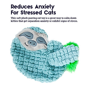 Petstages Purr Pillow Snoozin' Sloth Soothing Plush Cat Toy