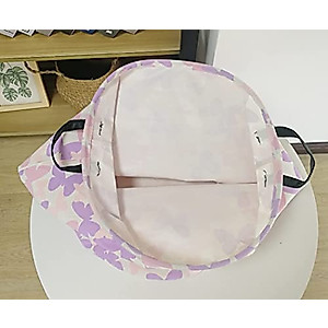 ACMUUNI Butterfly Storage Basket Canvas Laundry Basket Foldable Waterproof Large Storage Baskets for Kids Boys and Girls, Office, Bedroom, Clothes,Toys