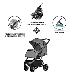 Dream On Me Strider Lightweight Stroller, Gray