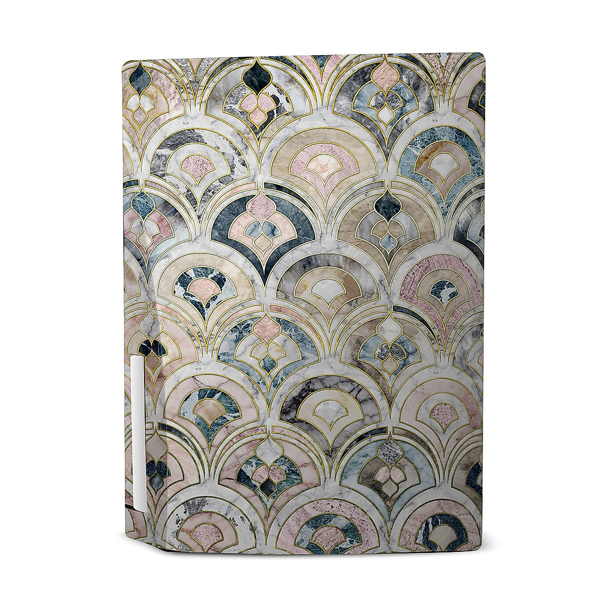 Head Case Designs Officially Licensed Micklyn Le Feuvre Art Deco Tiles In Soft Pastels Art Mix Vinyl Faceplate Sticker Gaming Skin Decal Compatible With Sony PlayStation 5 PS5 Disc Edition Console