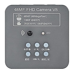 Lab Microscope Slides 48MP 2K 1080P 60FPS USB Industrial Electronic Digital Microscope Camera Zoom C-Mount LED Microscope Parts (Color : Camera)