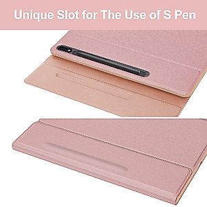 Keyboard Case for Samsung Galaxy Tab S7 FE/S8 Plus/S7 Plus 12.4 Inch, 7-Color Backlit, Smart Magnetic Detachable Wireless Bluetooth Keyboard, Slim Protective Cover with S Pen Holder, Auto Sleep/Wake
