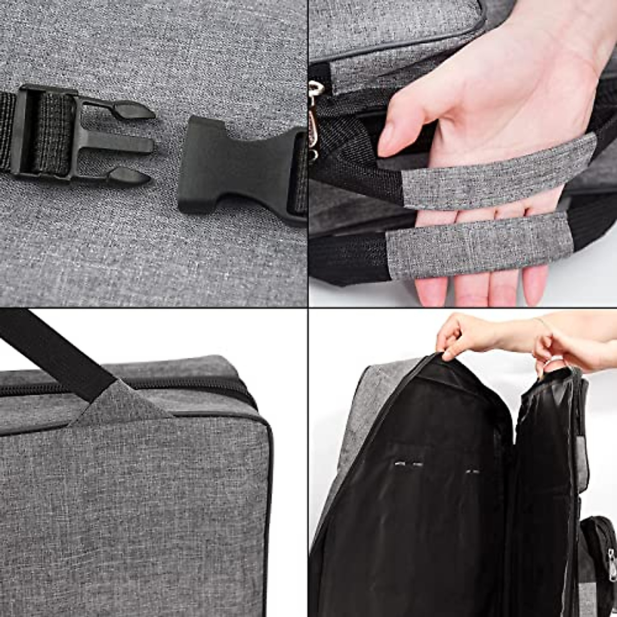 Art Portfolio Carry Bag 4K Canvas Artist Backpack Adjustable Shoulder Bag Tote Artist Portfolios Case Water-Resistant Drawing Board Bag for Art Supplies Storage Transport Traveling, 26 x 19 Inch