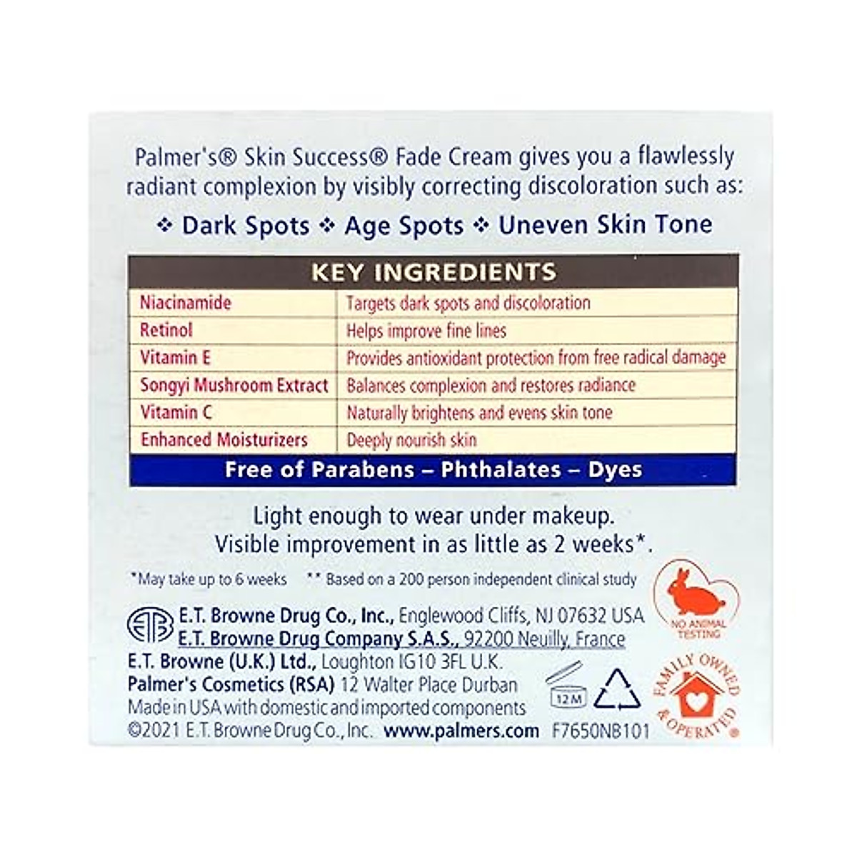 Palmers Skin Success Eventone Fade Cream Regular Jn22 07600 4.4oz