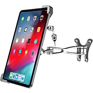 woleyi Anti-Theft Tablet Wall Holder Stand for 9"-14" Tablet, Security Heavy Duty Articulating in-Wall Tablets Mount with Lock and Key, Compatible with iPad Pro 13/Air, Surface Pro/Go, Galaxy Tabs