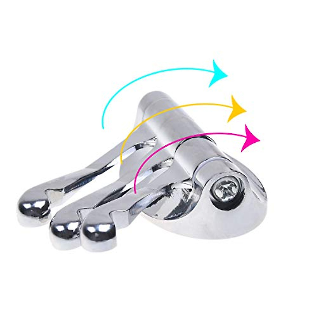 Kare & Kind 1x Stainless Steel Swivel Hook - Foldable, Solid Wall Mount Coat Jacket Holder - Three Swing Arms - for Hanging Wet and Dry Clothes, Towels - Install in Kitchen, Bedroom, Bathroom, Garage