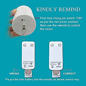 Fonmy Hanging Display Motor with Remote for Wind Spinner Ornament Hanging Decor Wind Chimes Baby Crib Mobile Battery Operated Motor-10 RPM Low Speed