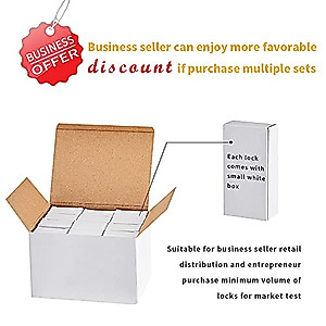 CINCINNO 6 Pack Solid Brass Keyed Alike Padlock with Key, Small Locks with Keys for Gym Locker, Case, Backpack, Luggage