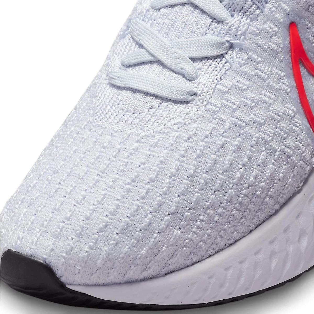 Nike Womens React Infinity Run FK 3, Football Grey/Bright Crimson, 6.5 M US