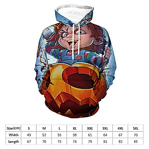 ZHANGXM Women's Pullover Autumn Soft and Comfortable Chucky Slim Fit Loose Hip-Hop Long-Sleeved Sweatshirt Men 2XL