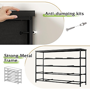 EnHomee Black Dresser, Dresser for Bedroom with 13 Storage Drawers, Dressers & Chests of Drawers for 55" TV, Black Dresser for Bedroom, Long Dresser for Closet, Entryway