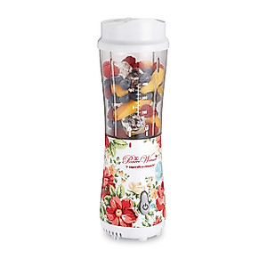 Personal Blender with Travel Lid Pioneer Woman Vintage Floral 14-Ounce