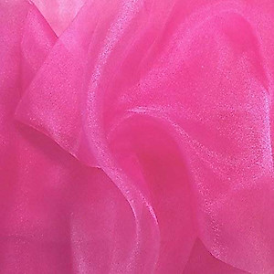 Sparkle Crystal Sheer Organza Fabric Shiny for Fashion, Crafts, Decorations 60" Wide (5 Yard, Neon Green)